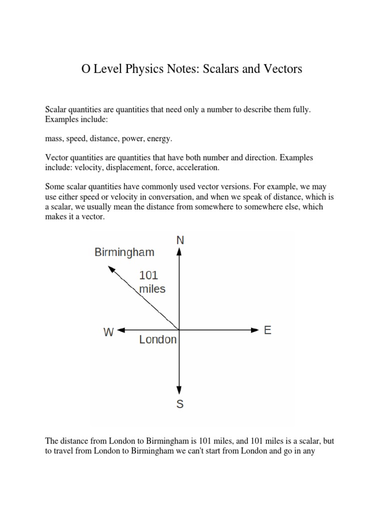 O Level Physics Notes Pdf Force Euclidean Vector