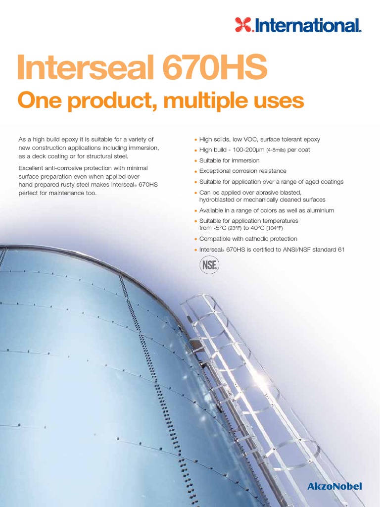 Interseal 670H | PDF | Epoxy | Corrosion
