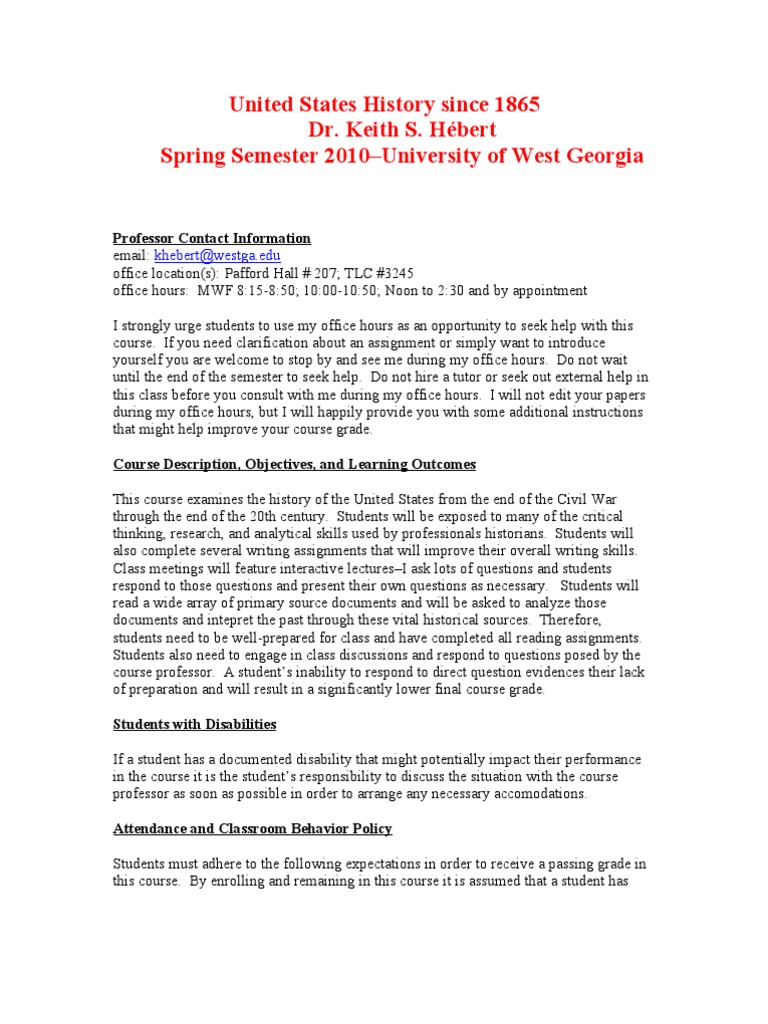 United States History Since 1865 | PDF | Primary Sources | Essays