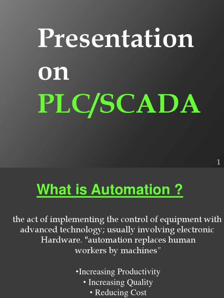 Automation and SCADA Overview | PDF | Programmable Logic Controller | Scada