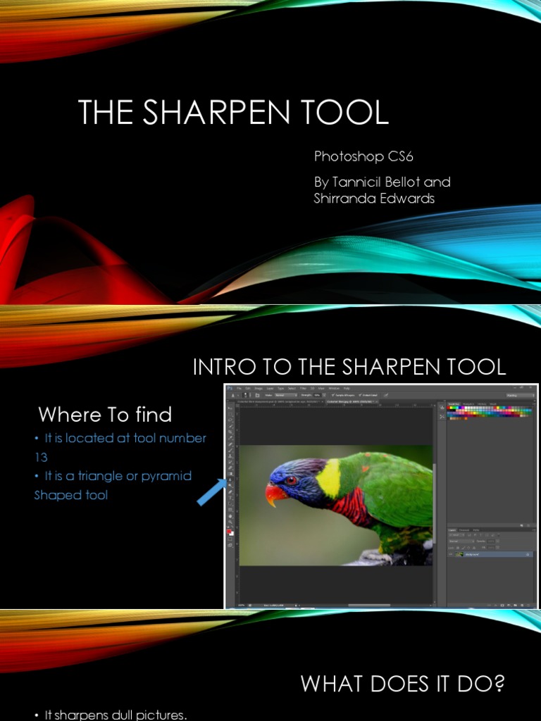 The Sharpen Tool | PDF