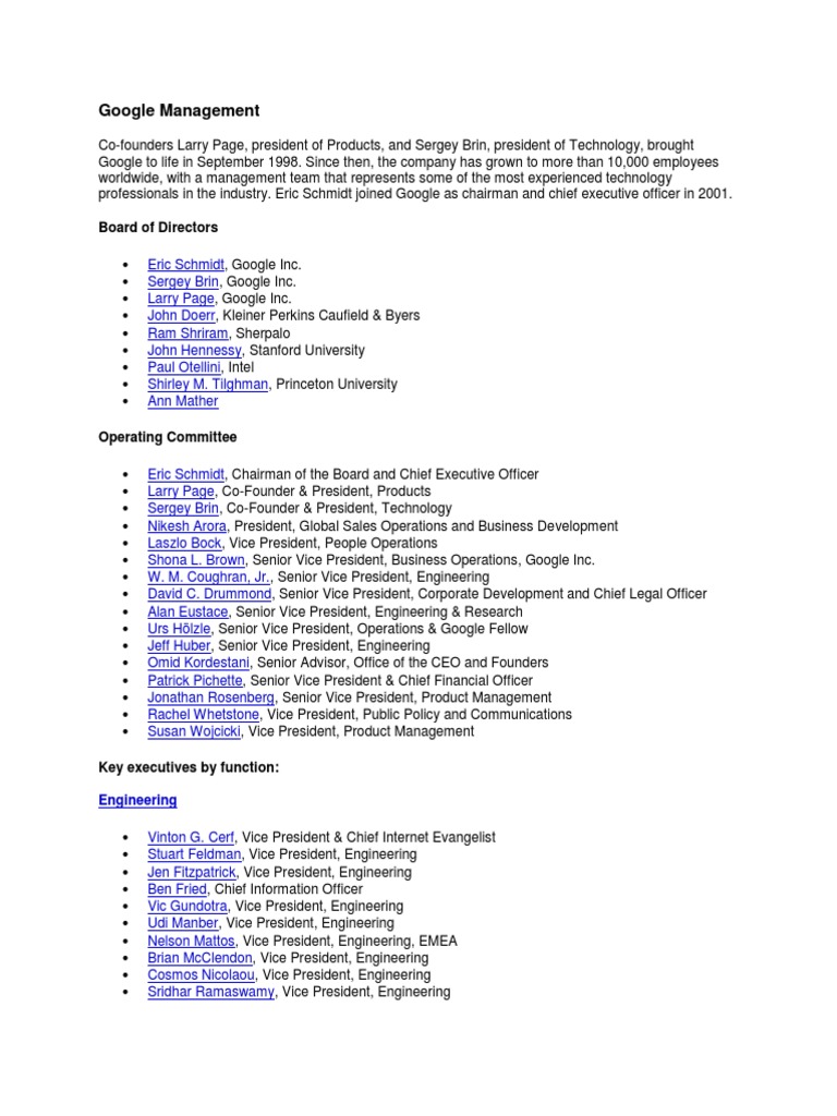 Google Management | PDF | Google | Computing