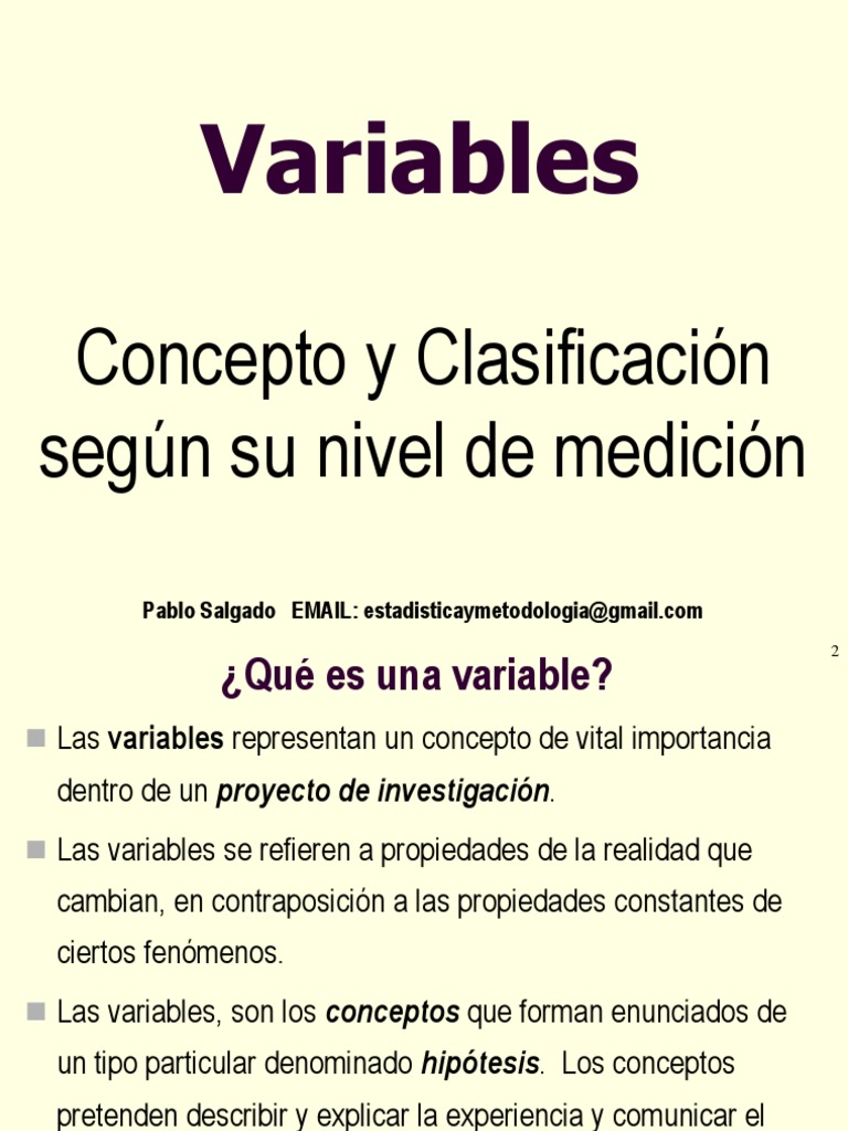 03 Tipos de Variables y Datos | Nivel de medida | Medición