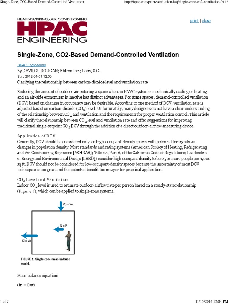 Single Zone, CO2 Based Demand Controlled Ventilation | Ventilation ...
