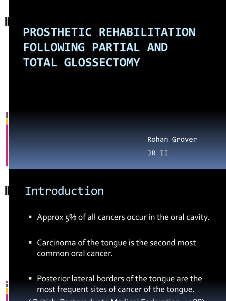 Glossectomy | PDF | Dentures | Prosthesis