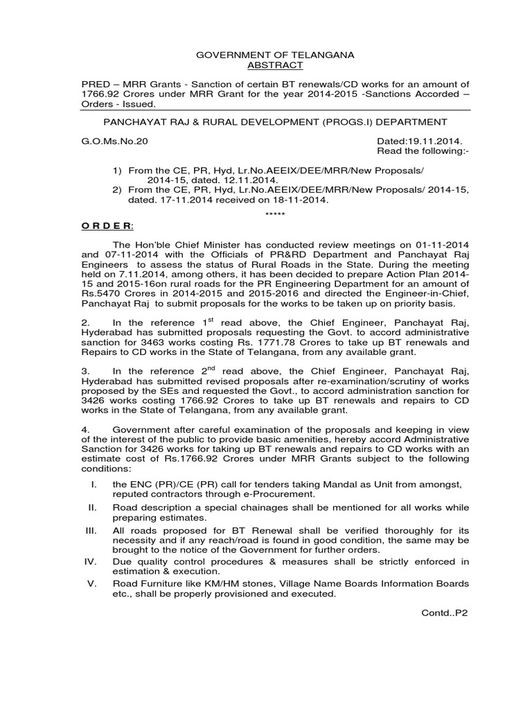 G.O.Ms.No.20 Dated:19.11.2014 | Transport