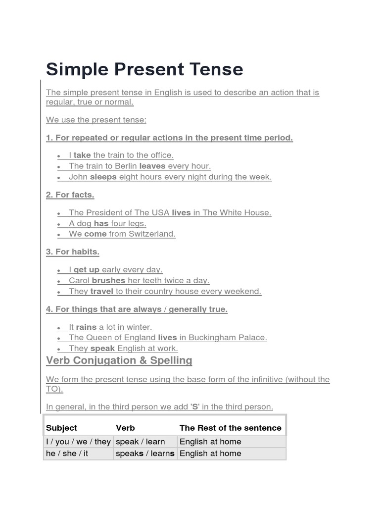 Present Simple - 2c Continuous and Perfect Tense | PDF | Question ...