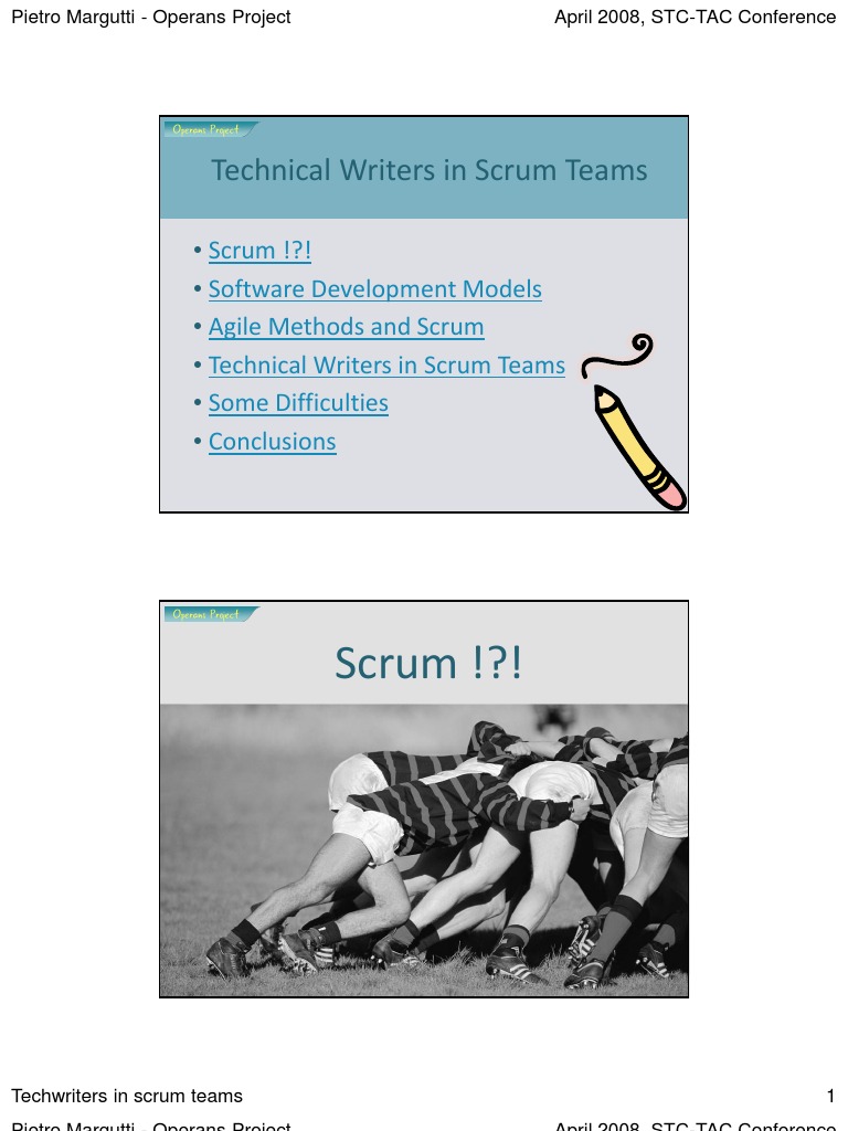 Technical Writers in Scrum Teams | PDF | Scrum (Software Development ...