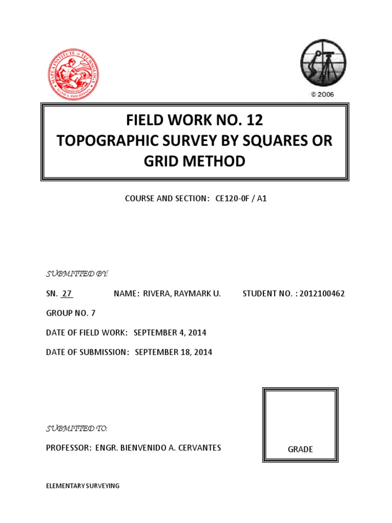 Surveying Field Work 12 | PDF | Contour Line | Topography