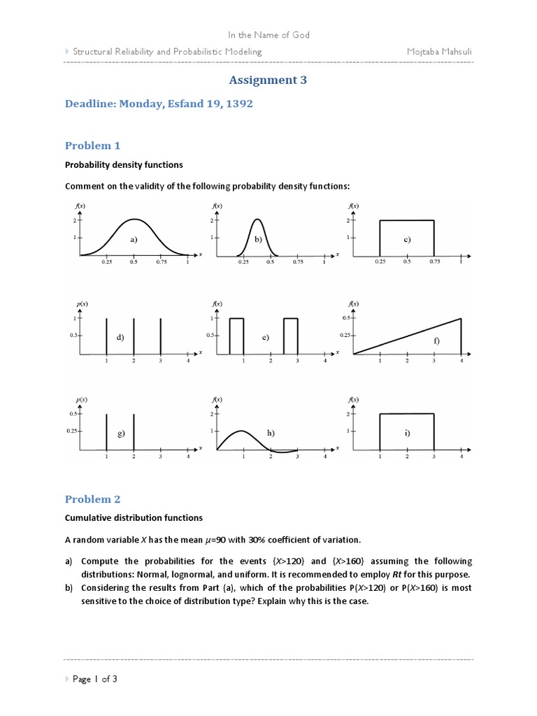 Assignment 3 | PDF | Probability Density Function | Earthquakes