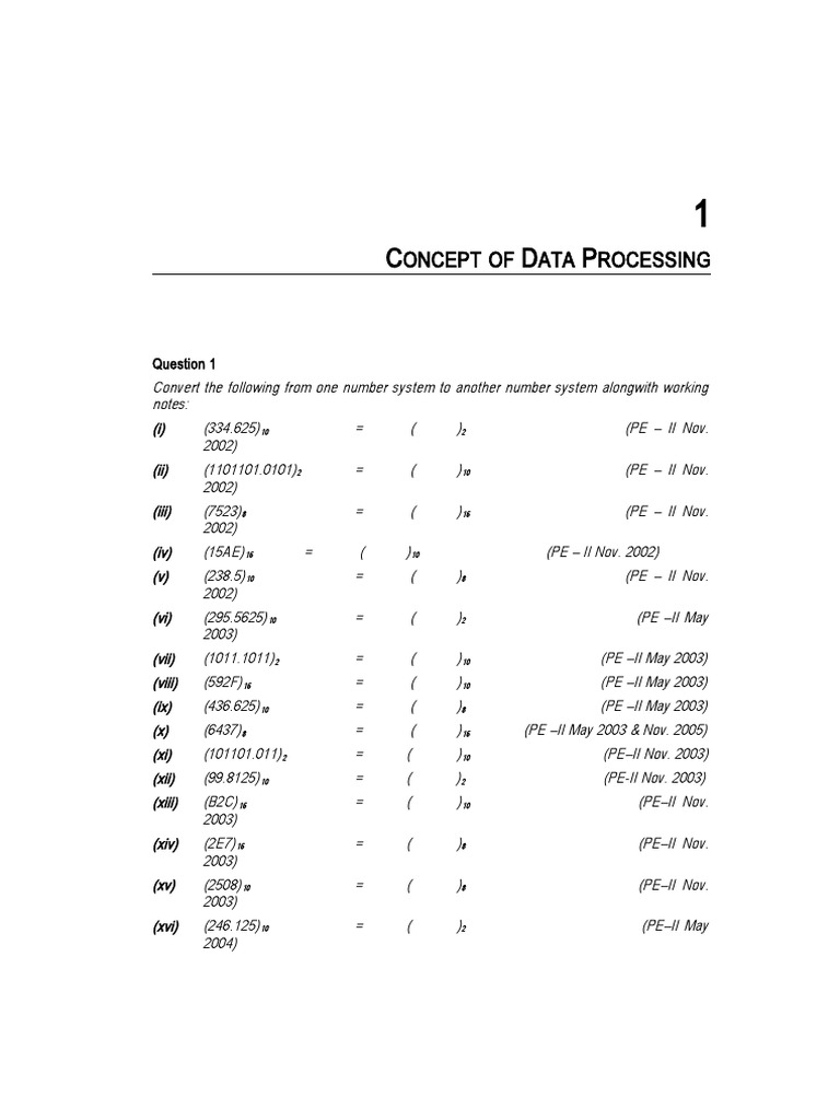 Concept of Data Processing | PDF