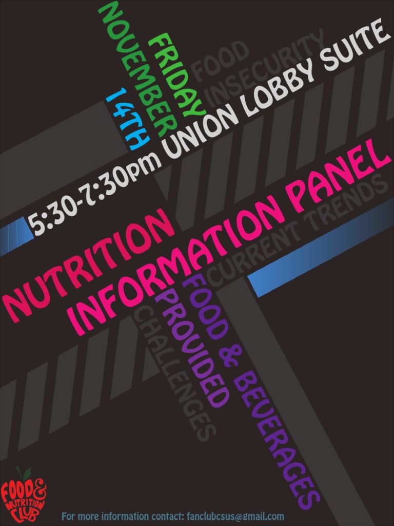 Nutrition Panel Flyer 2014 | PDF | Sports & Recreation | Lifestyle
