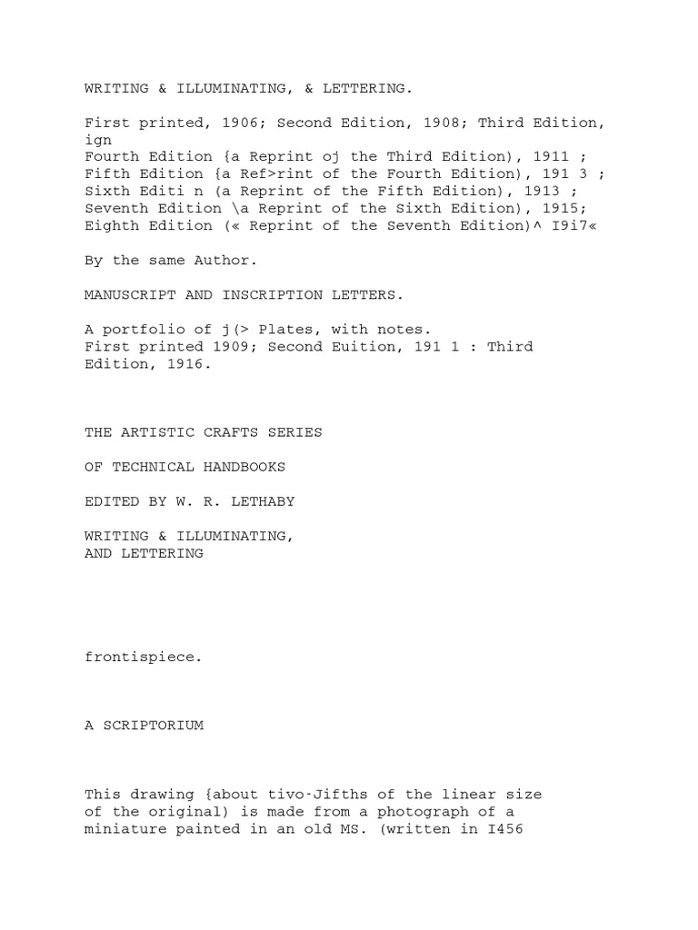 Writing & Illuminating, & Lettering | PDF | Manuscript | Epigraphy