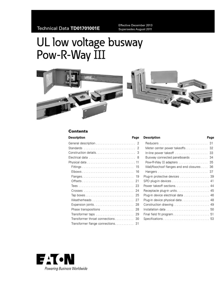 UL Low Voltage Busway | PDF | Electrical Conductor | Screw