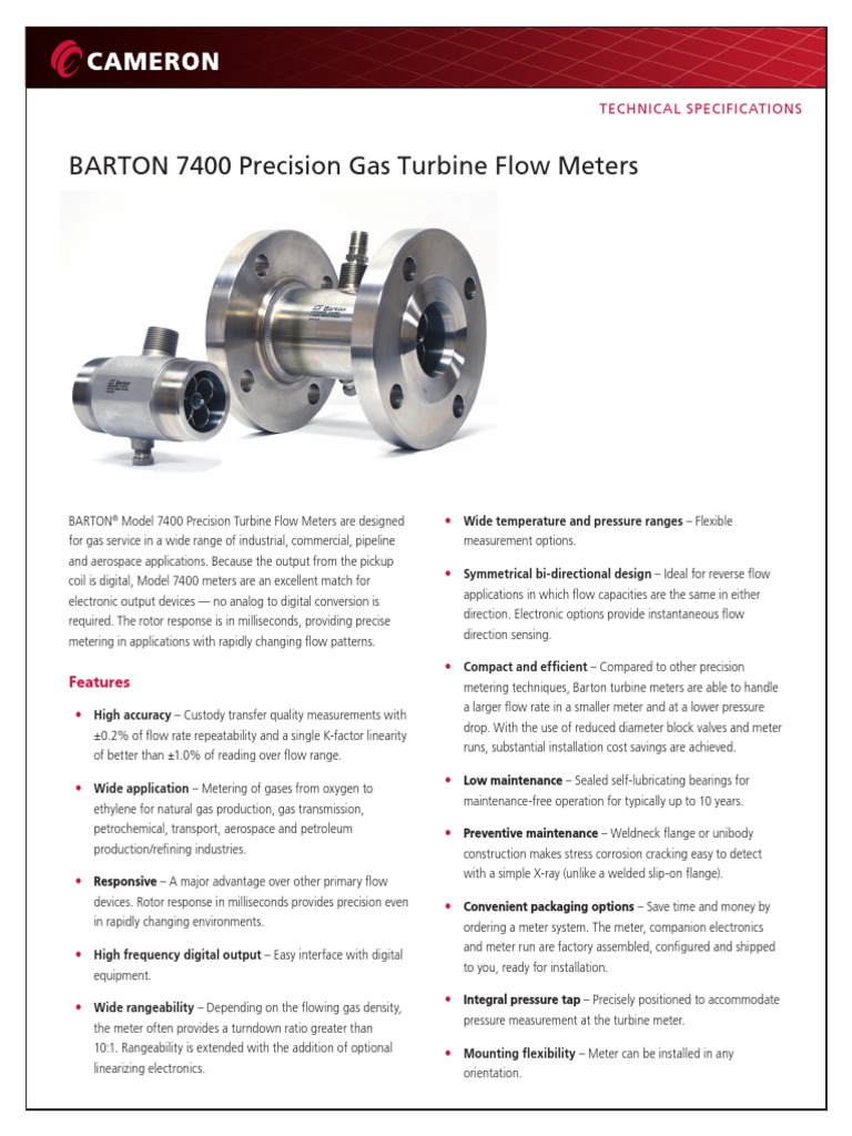 Ad00489m Barton 7400 | PDF | Flow Measurement | Calibration