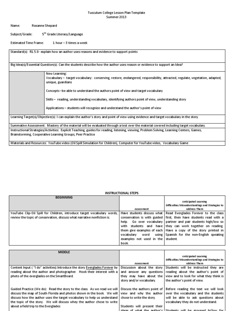 Lesson Plans For Sped 101 | PDF | Lesson Plan | Vocabulary