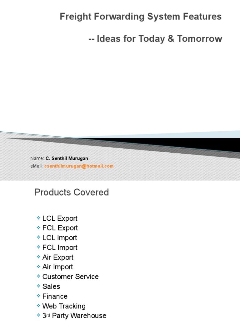 Freight Forwarding System Features-Ver-1 | PDF | Electronic Data ...