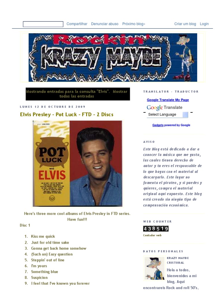 Elvis Presley Pot Luck FTD Album Review | PDF | Elvis Presley ...
