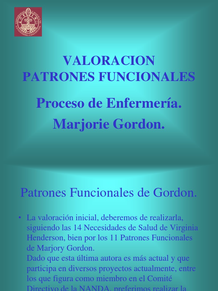 Patrones Funcionales de Gordon | PDF | Ansiedad | Dolor