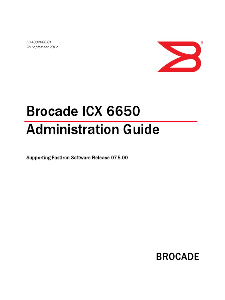 Brocade ICX6650 07500 AdminGuide | PDF | I Pv6 | Command Line Interface