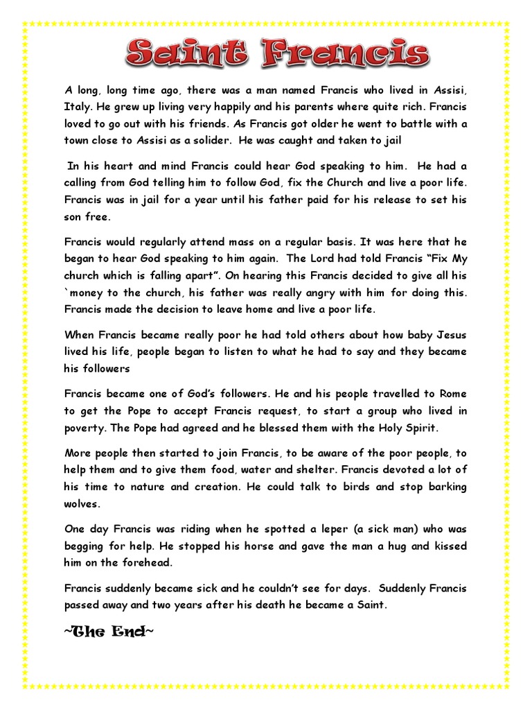 ST Francis Story 2 | PDF