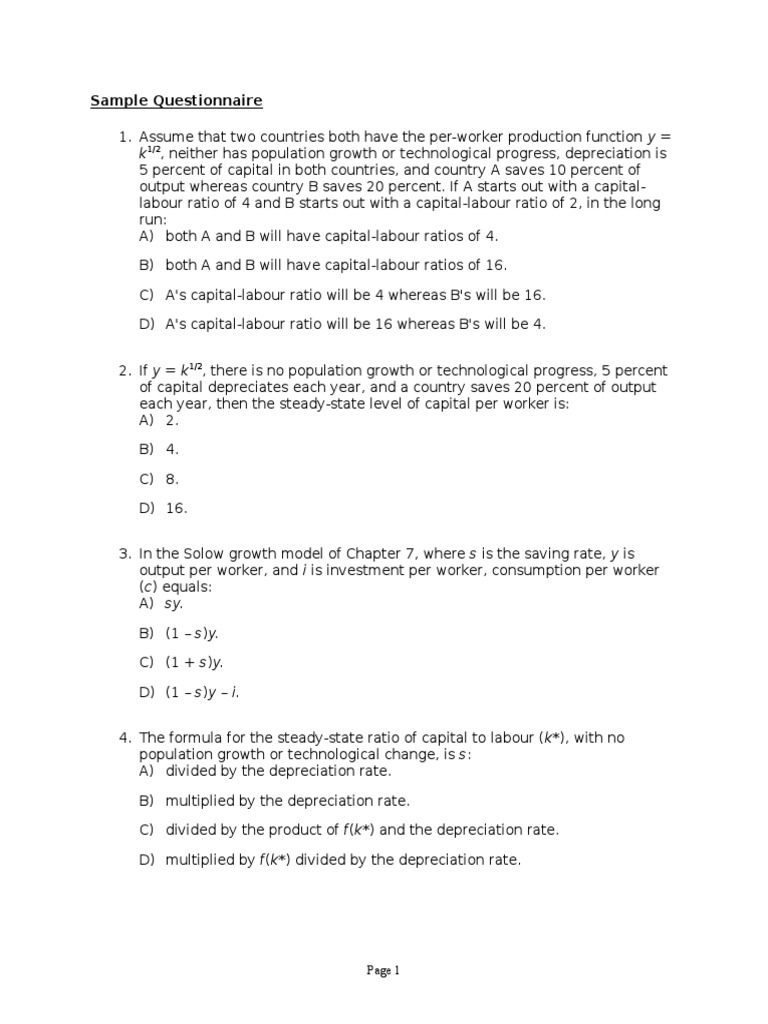 Practice Midterm Answers_Macroeconomics | Economic Equilibrium ...