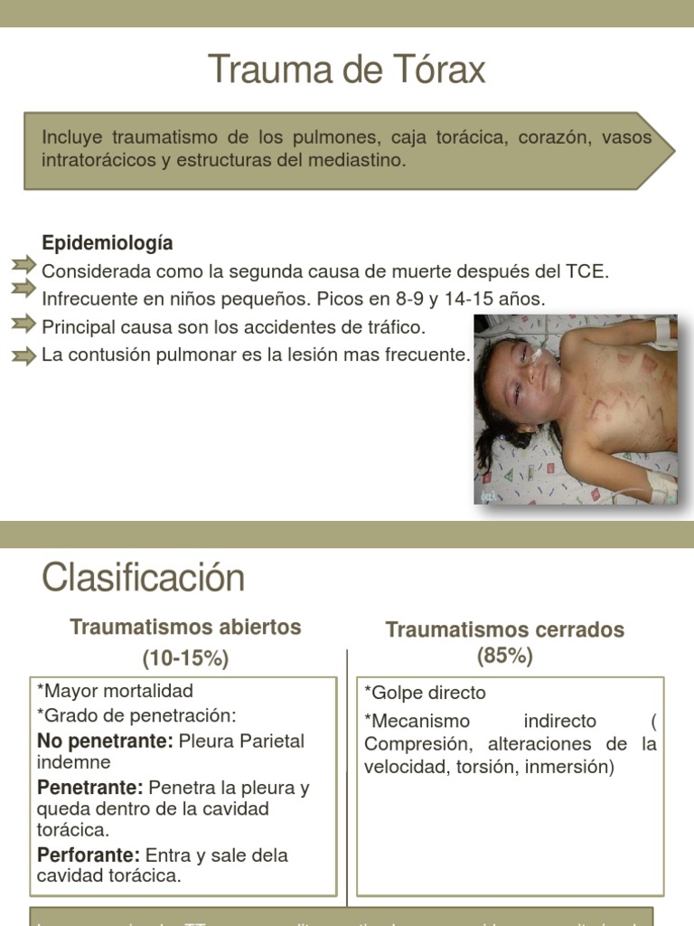 Exposicion Trauma Torax | PDF | Lesión | Pulmón