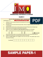 Imo Sample Paper Class-2 2025-26 | PDF | Mathematics