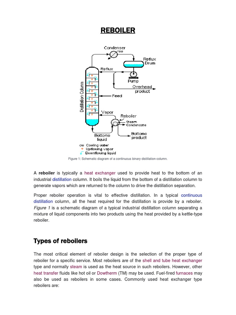 1 Reboilers Types | PDF | Distillation | Thermodynamics