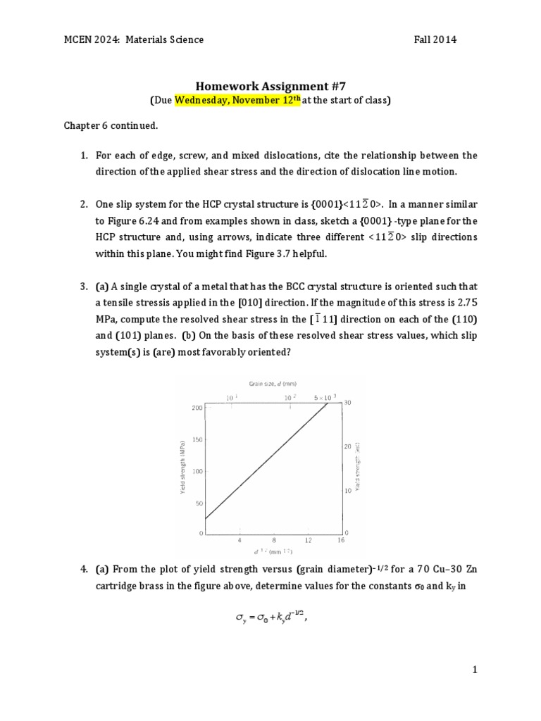 HW #7 | PDF | Strength Of Materials | Yield (Engineering)