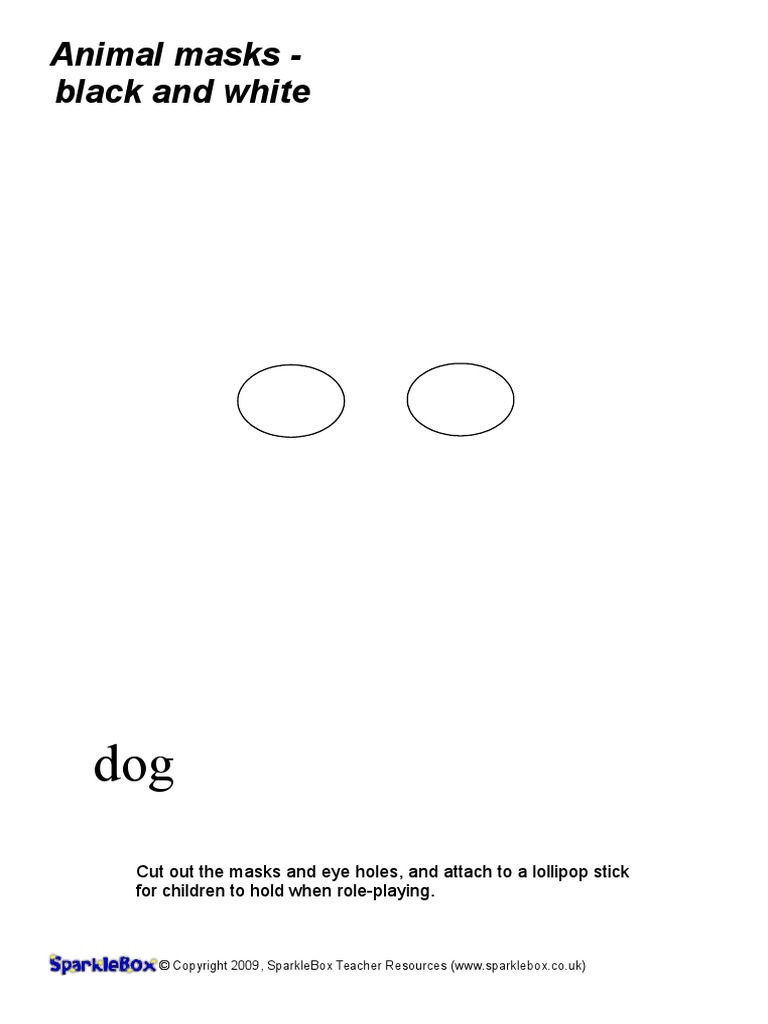 Animal Masks - Black and White | PDF
