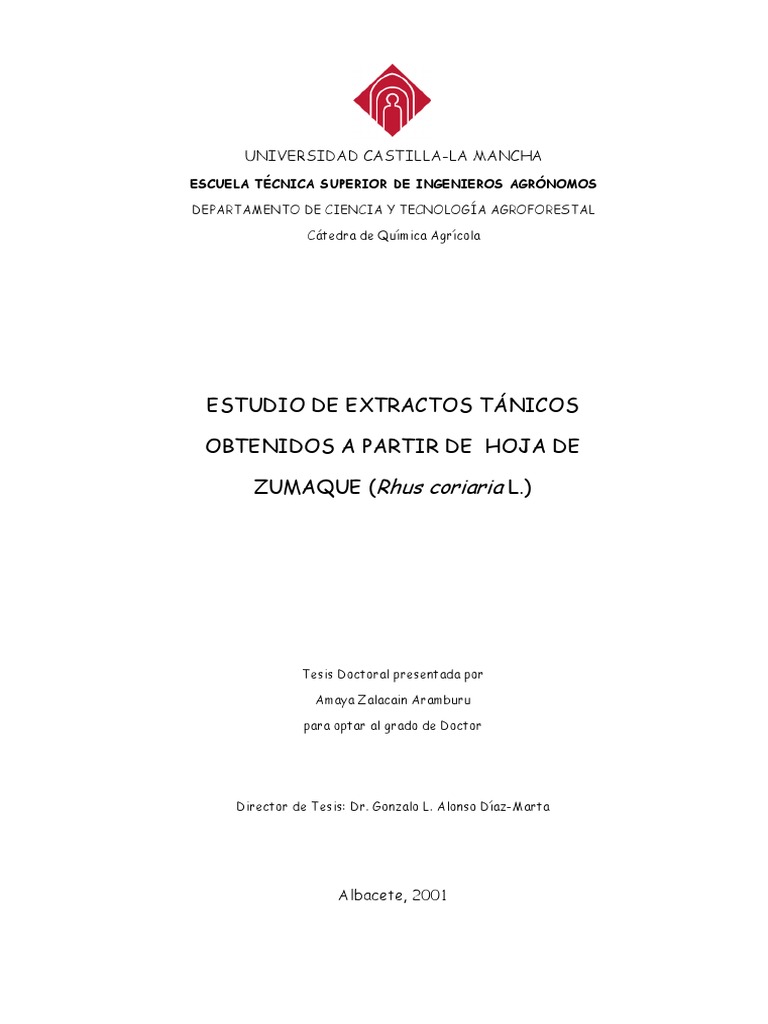 Extractos tánicos de hoja de zumaque | PDF | Proteínas | Carbohidratos