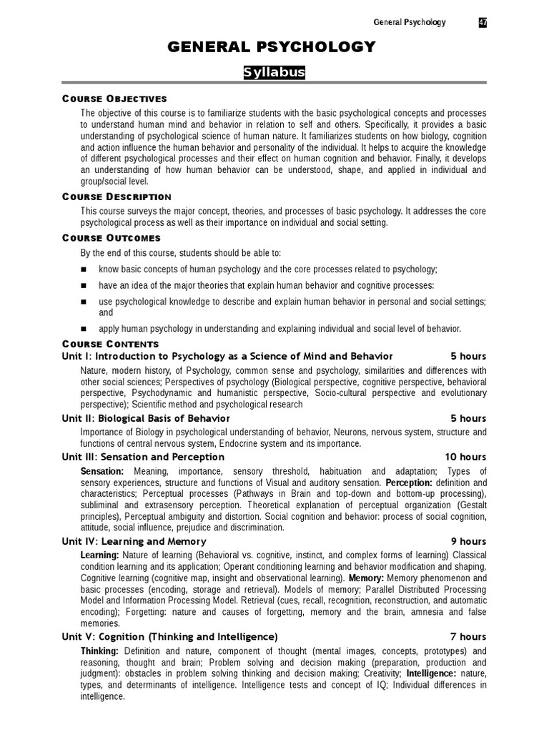 03 General Psychology | PDF | Thought | Psychology