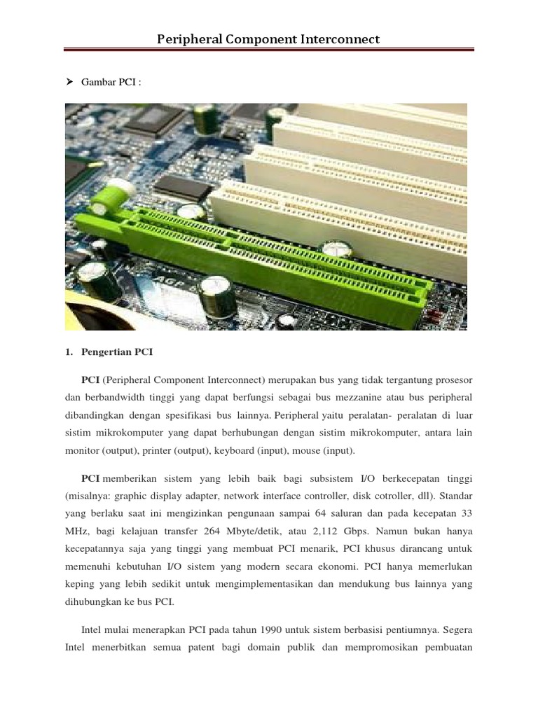 Peripheral Component Interconnect | PDF
