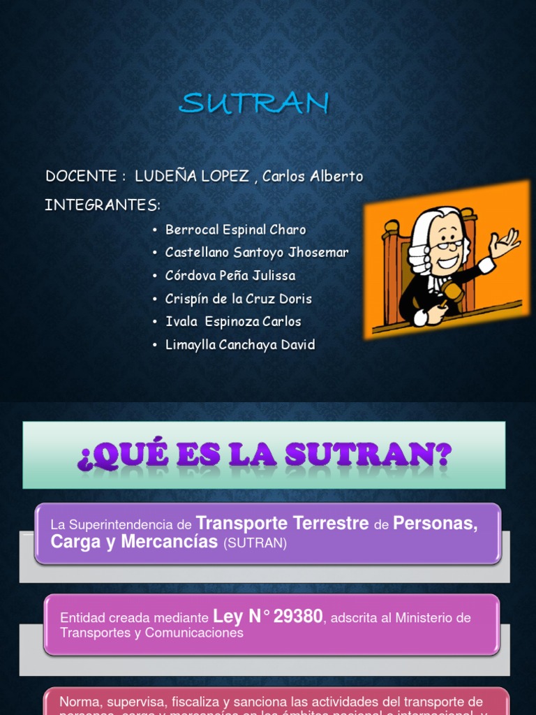 Sutran Funciones Y Ley Descargar Gratis Pdf Regulación Ley