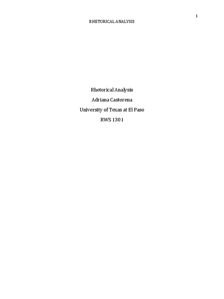 Rhetorical Analysis Final Draft | PDF | Genetically Modified Organism | Rhetoric