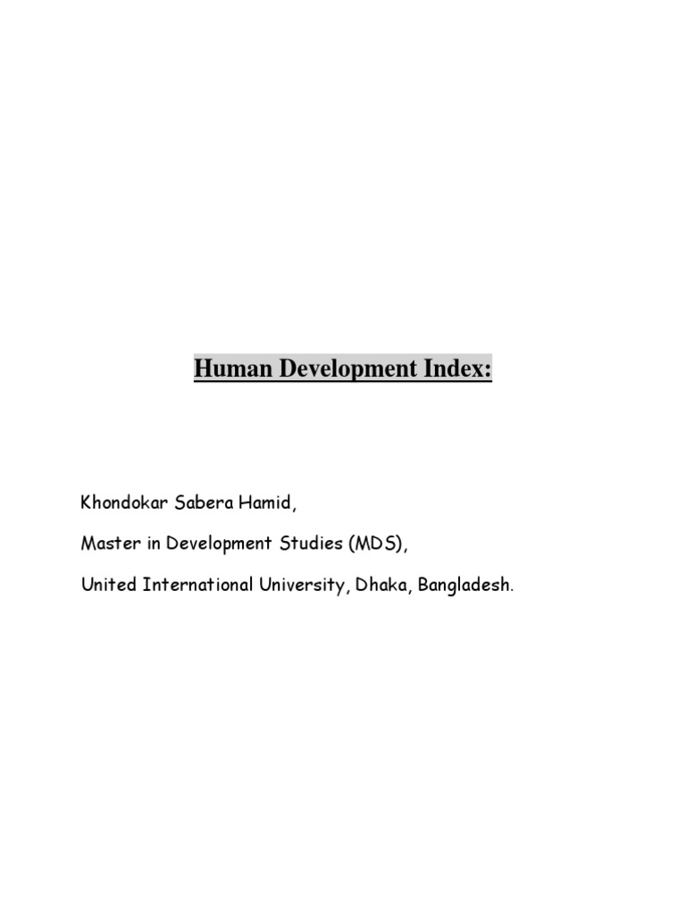 Human Development Index | PDF | Human Development Index | Economics