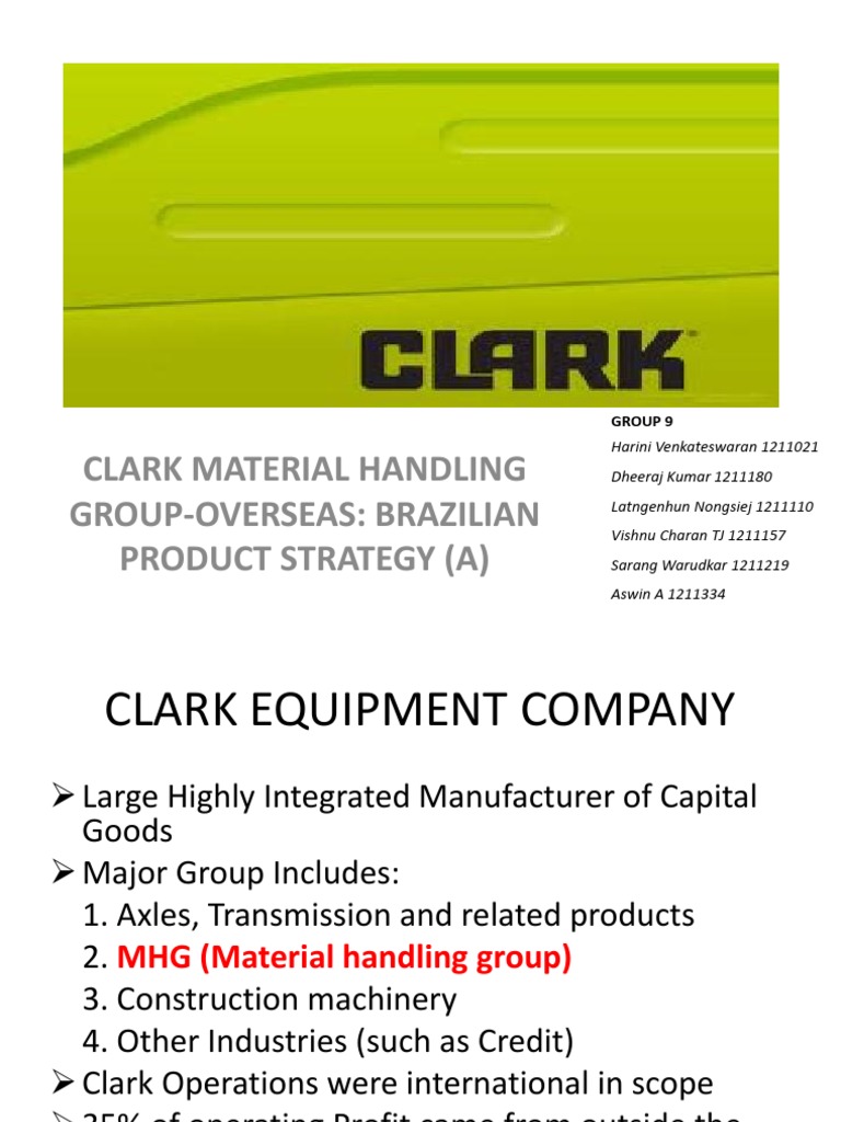 Clark Material Handling | Download Free PDF | Strategic Management ...