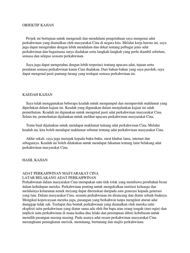 Objektif Kajian | PDF