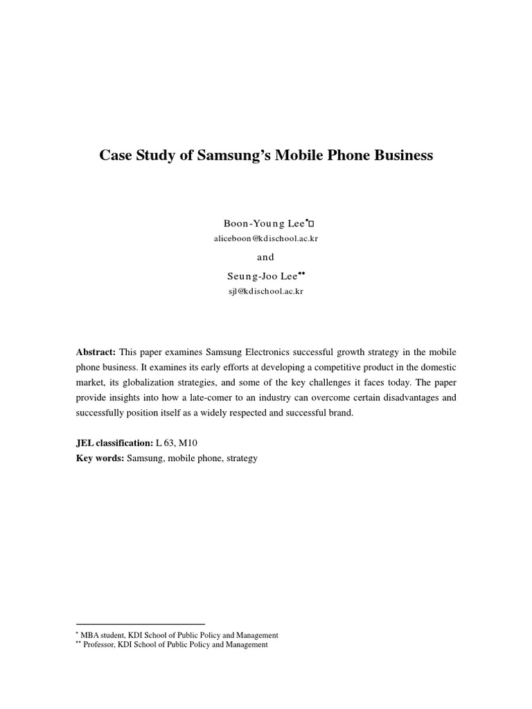 Samsung Mobile Business | PDF