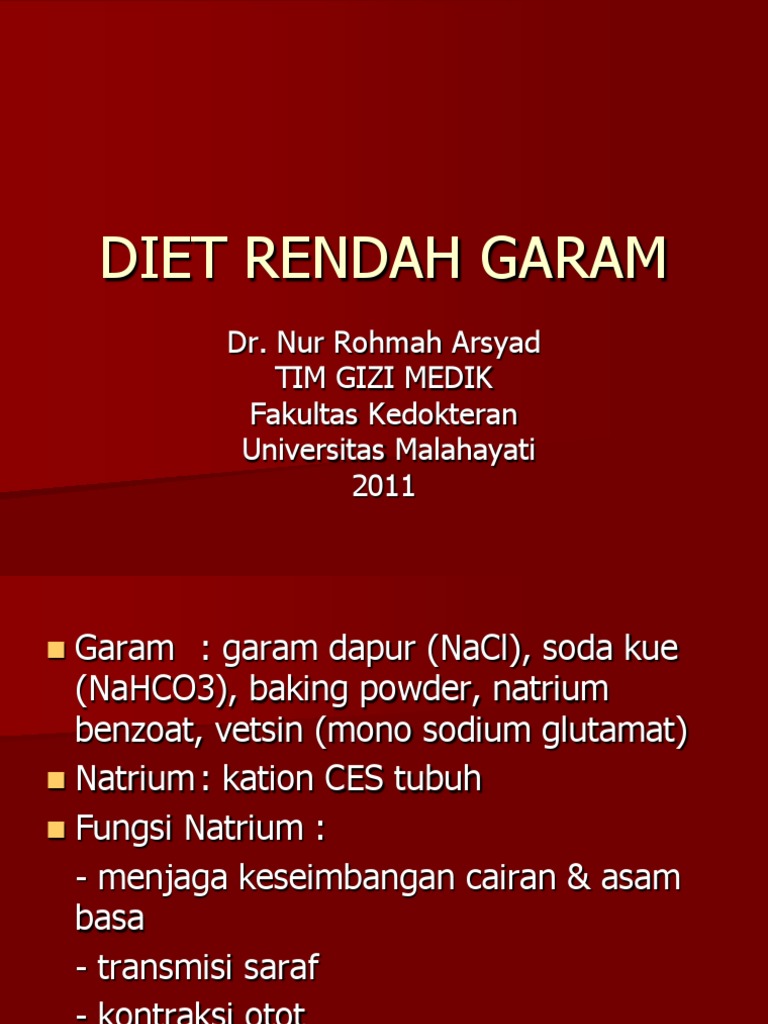 Diet Rendah Garam | PDF