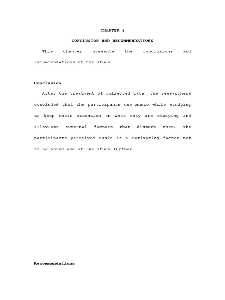 Chapter 4 Conclusion | PDF | Career & Growth | Science & Mathematics