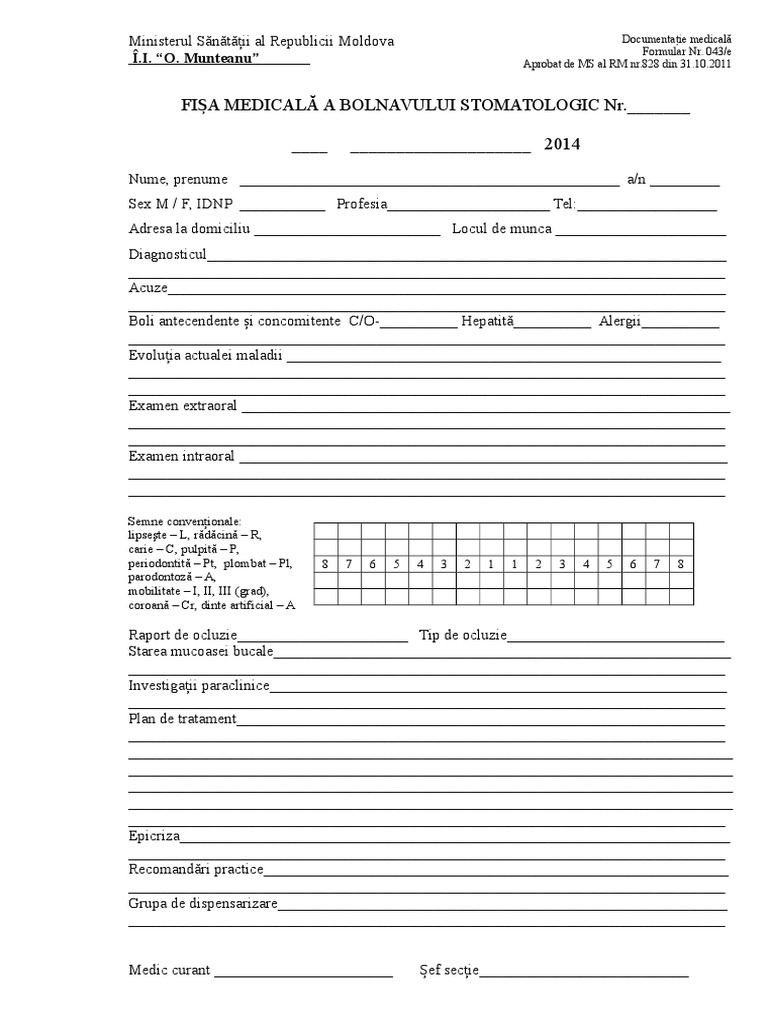Fisa Medicala | PDF