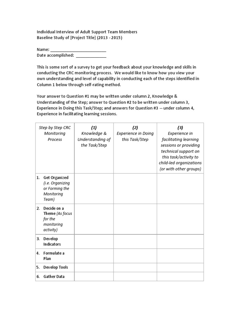Sample Interview Guide | PDF