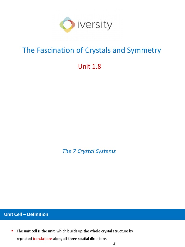 The 7 Crystal Systems | PDF | Crystal Structure | Biophysics