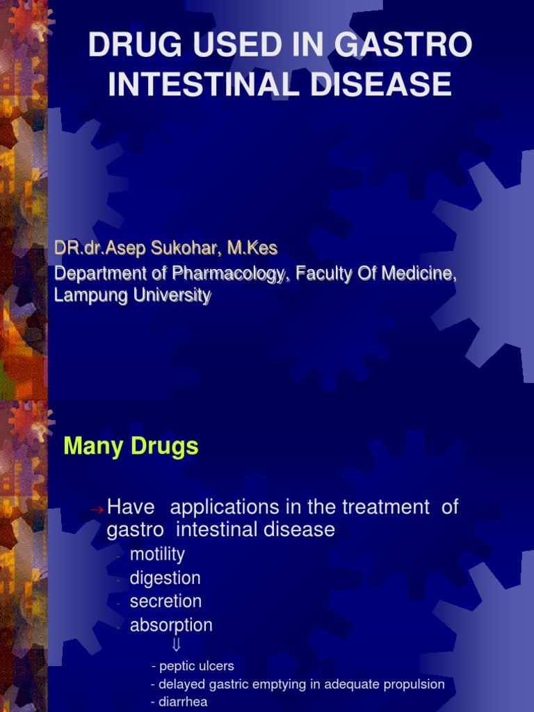 Drugs for Gastrointestinal Diseases | PDF | Peptic Ulcer | Pharmacology