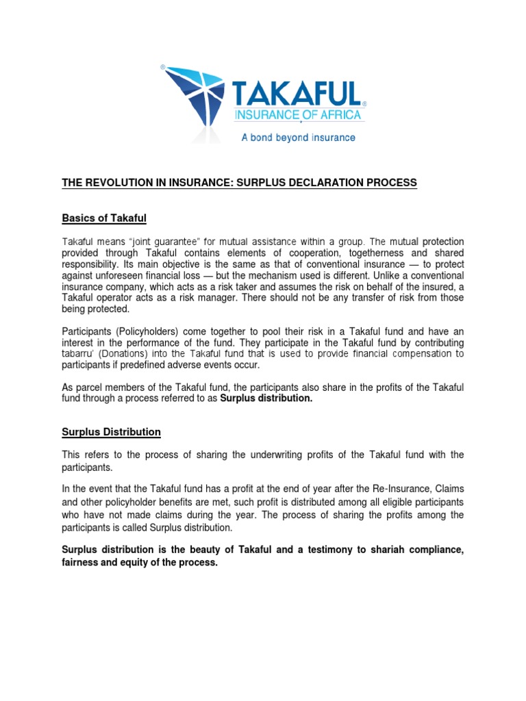 The Surplus Declaration Process | PDF | Insurance | Investing