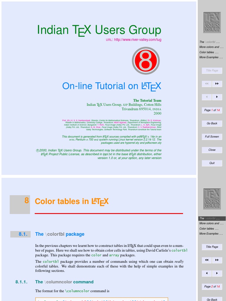 Indian TEX Users Group: On-Line Tutorial On L TEX | Download Free PDF ...