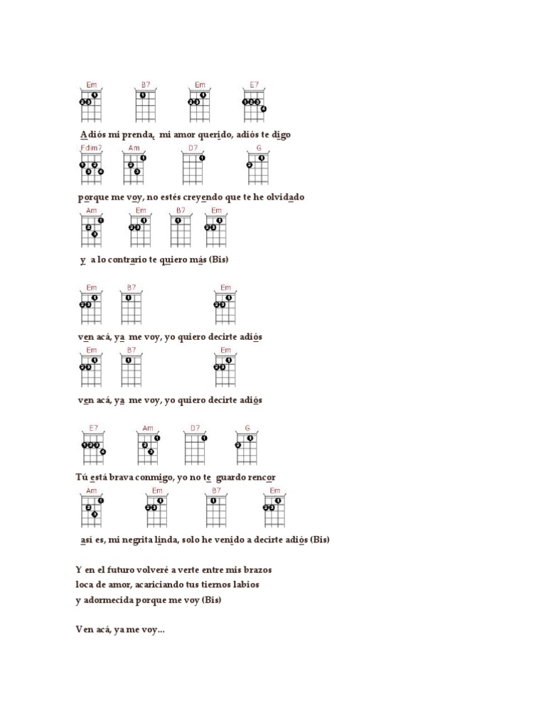 Adios Mi Prenda | PDF