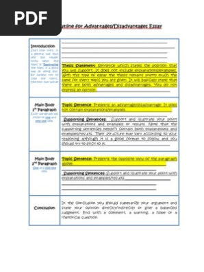 Pros And Cons Essay Sample